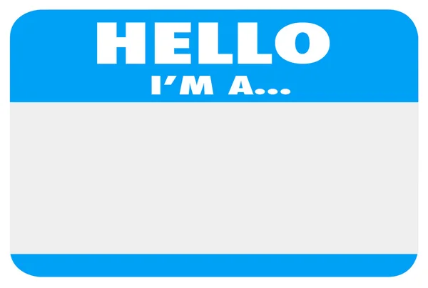 Pictures: my name | Hello My Name is Blank Blue Name Tag Sticker ...