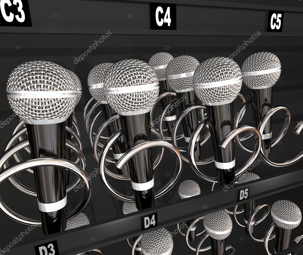 Microphones in a snack or vending machine Stock Photo by ©iqoncept 75481779