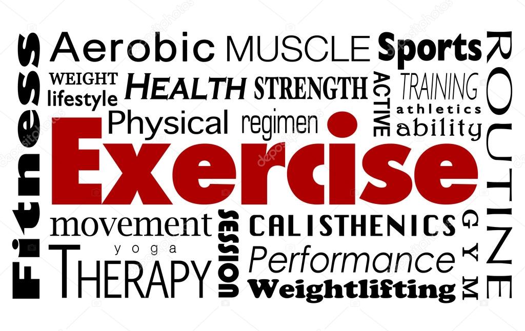 Exercise Word Collage — Stock Photo © iqoncept #78480110