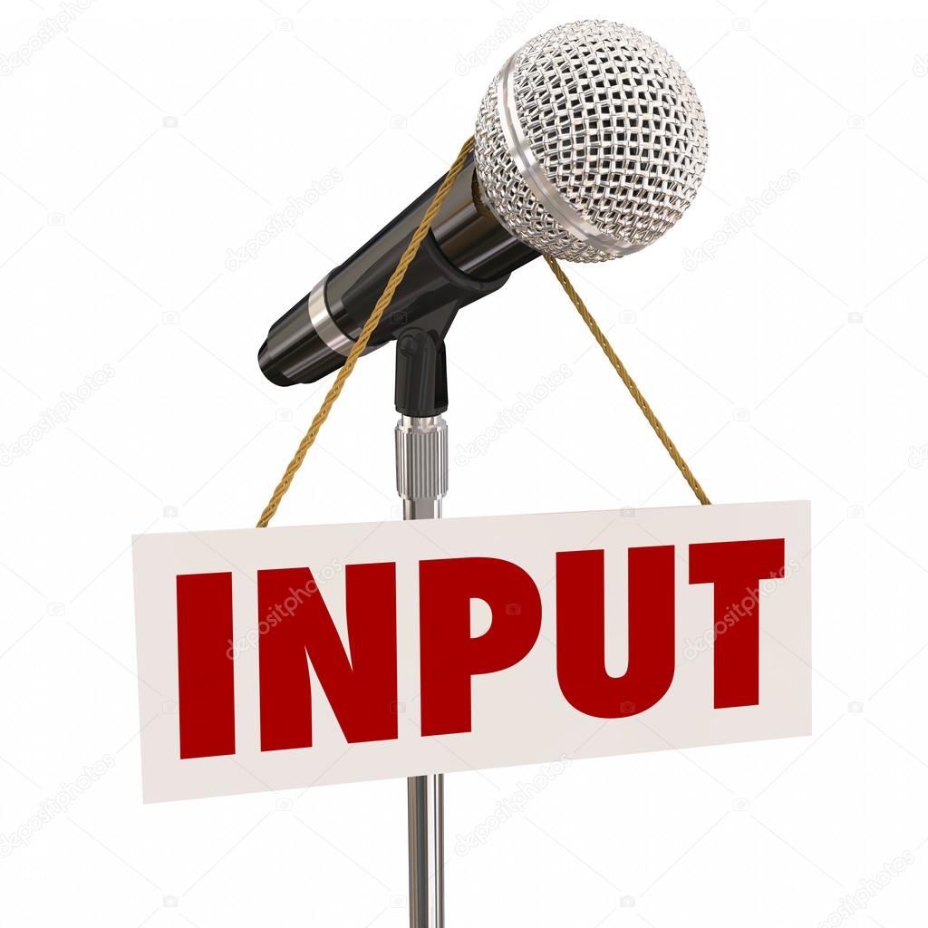 Input Word Sign Microphone — Stock Photo © iqoncept #81429376