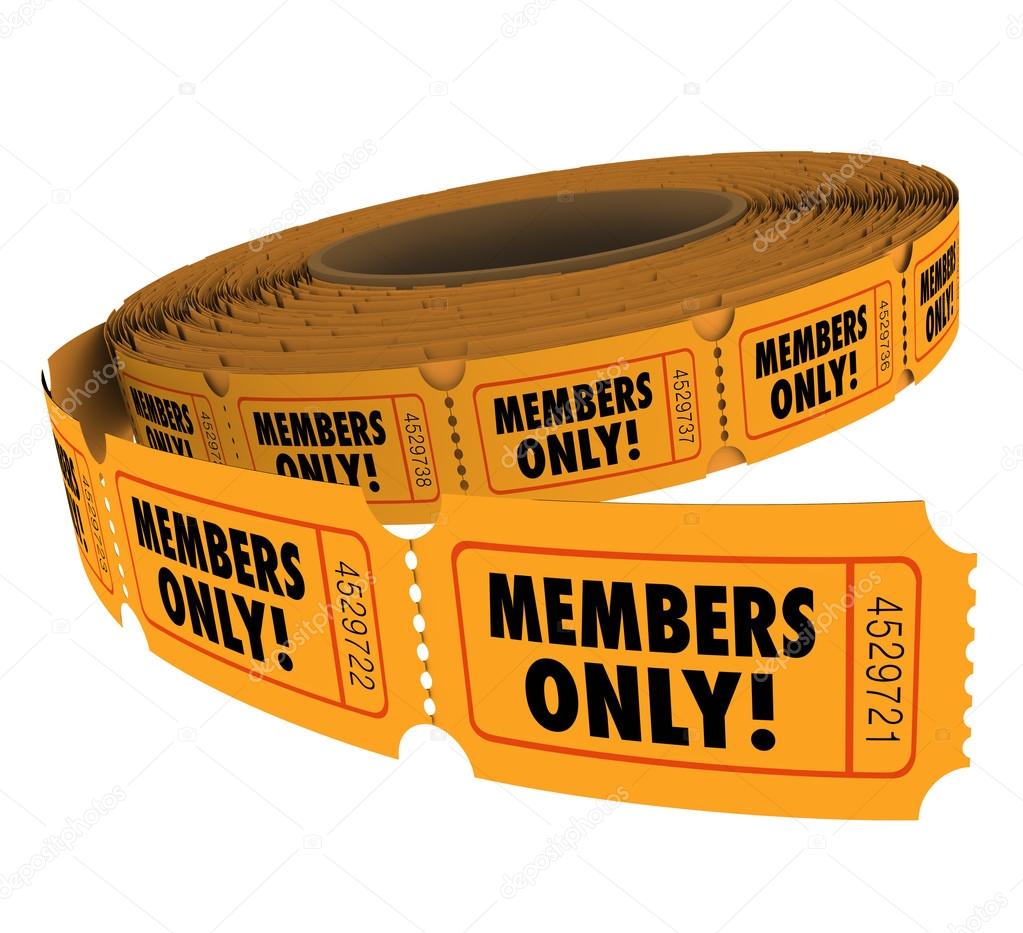 Members Only Ticket Roll — Stock Photo © iqoncept #84322946