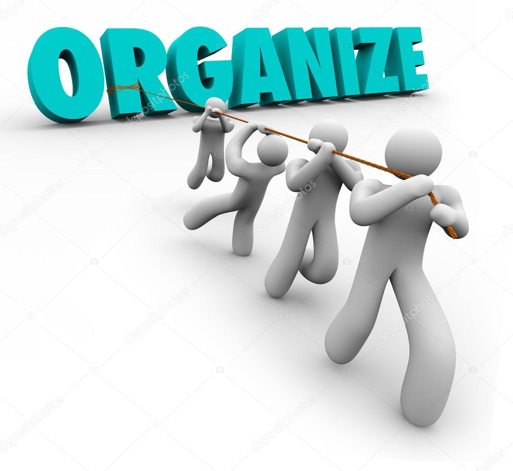 Organize Word Pulled by Team — Stock Photo © iqoncept #84656952 Organize Word Pulled by Team — Stock Photo © iqoncept #84656952