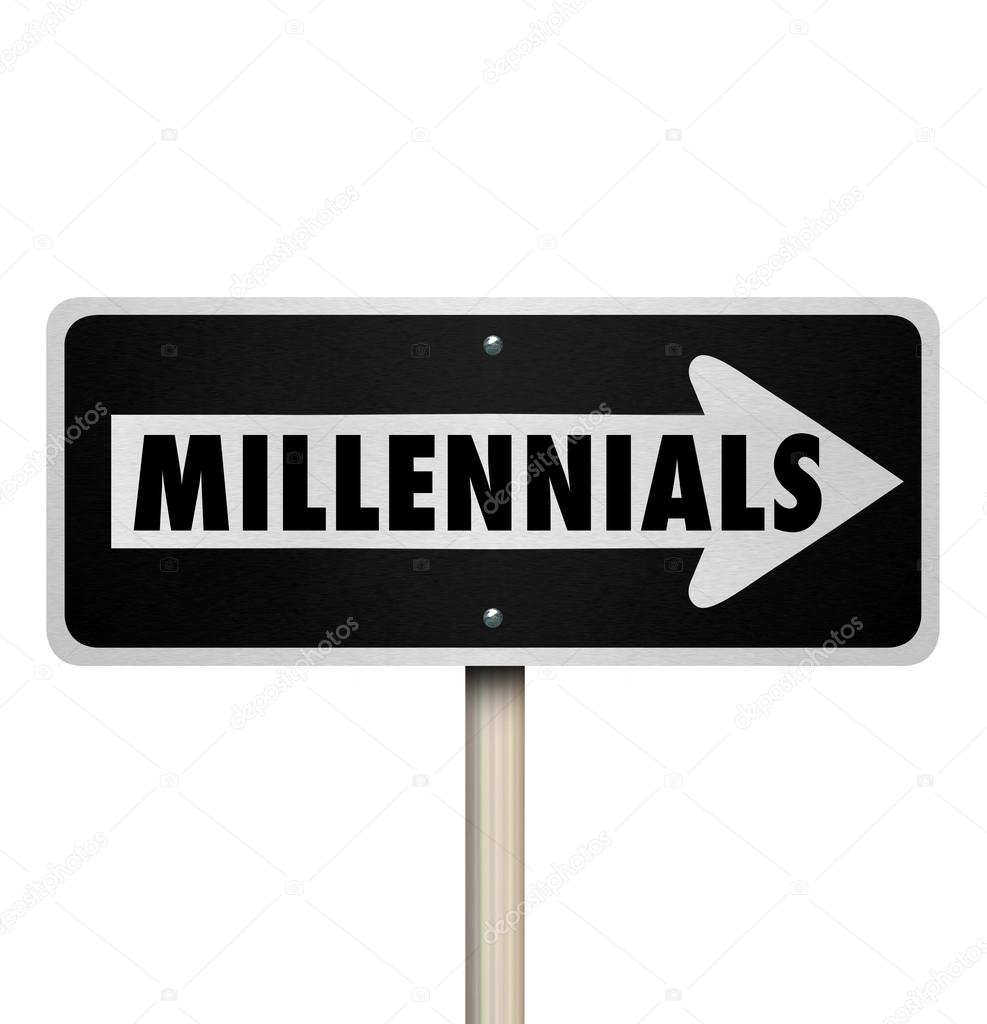 Millennials Road Sign — Stock Photo © iqoncept #92625646