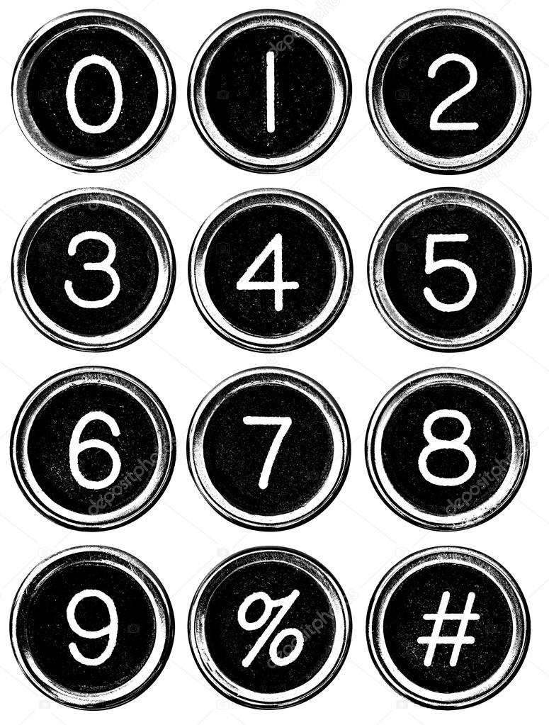 Graphic Style Typewriter Number Keys Stock Photo by ©mcarrel 70598627