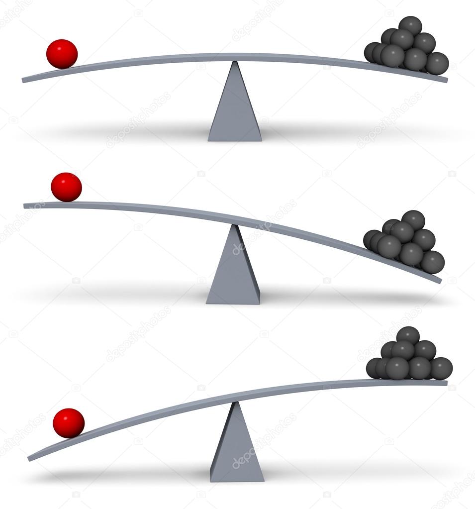 Weighing One Against Many Set — Stock Photo © mcarrel #85498078
