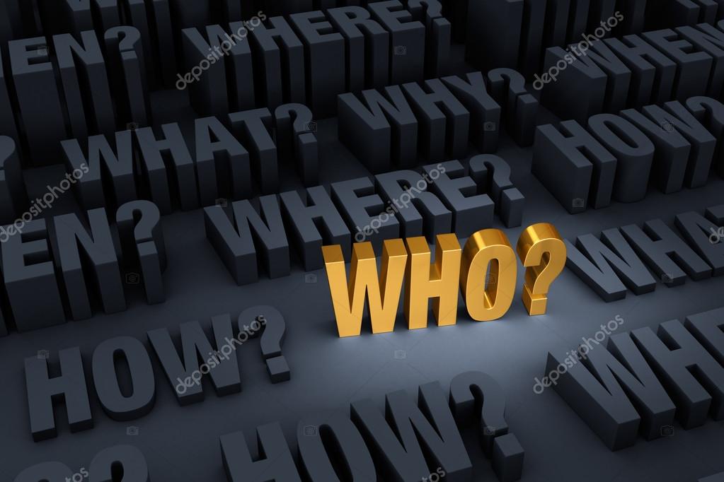 Asking "WHO?" Stands Out Stock Photo by ©mcarrel 95131834