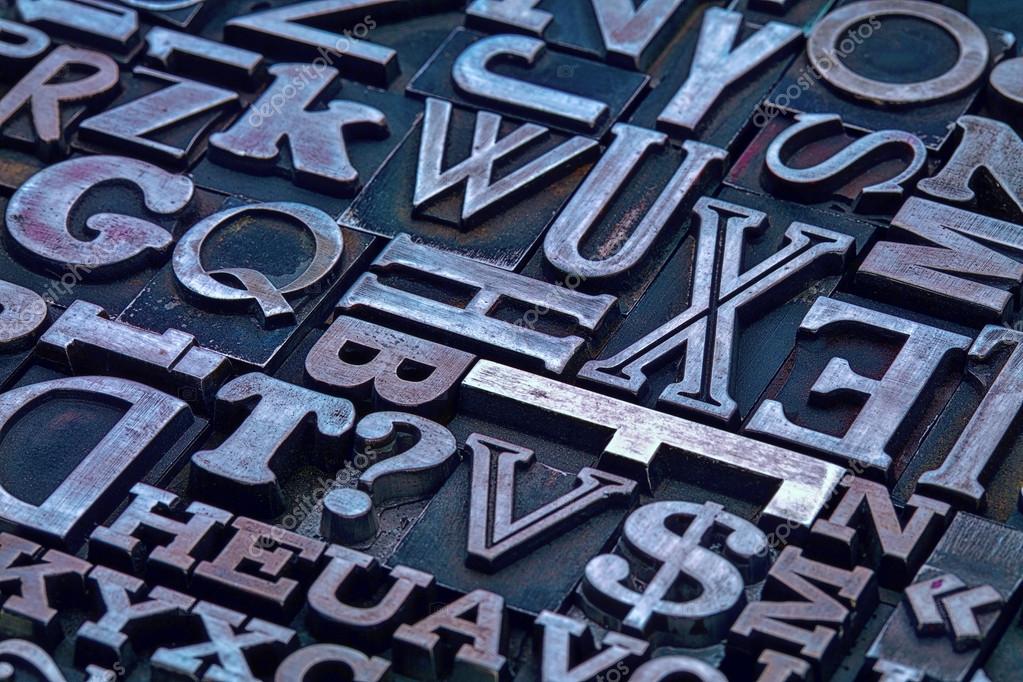 Letterpress metal type abstract — Stock Photo © PixelsAway #80212792