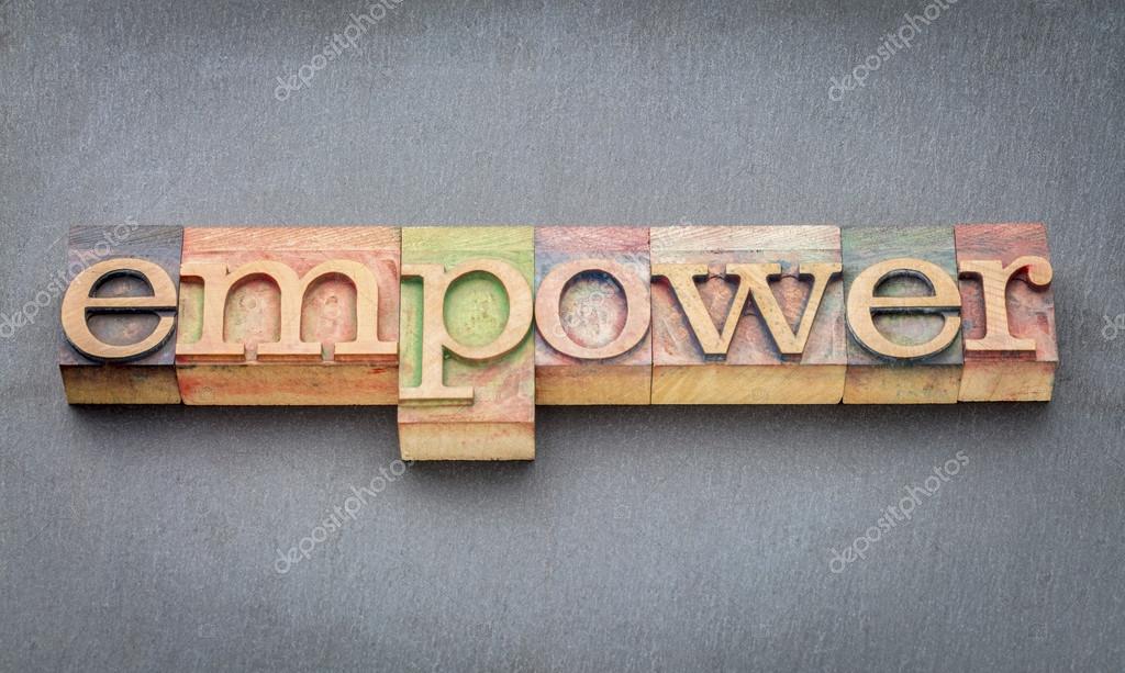 Empower word in wood type Stock Photo by ©PixelsAway 99658442