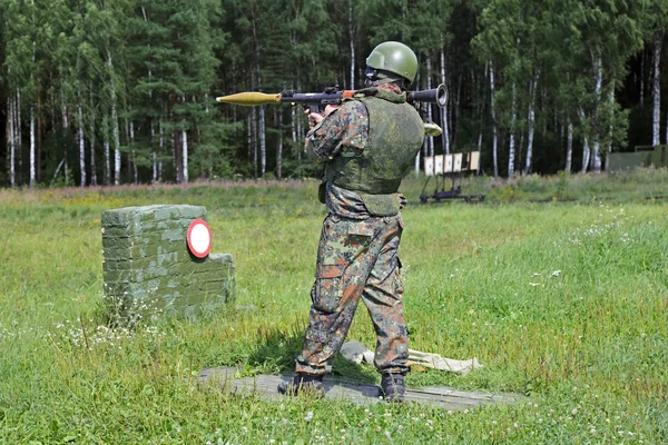 Soldier with anti-tank grenade launcher - Stock Image - Everypixel
