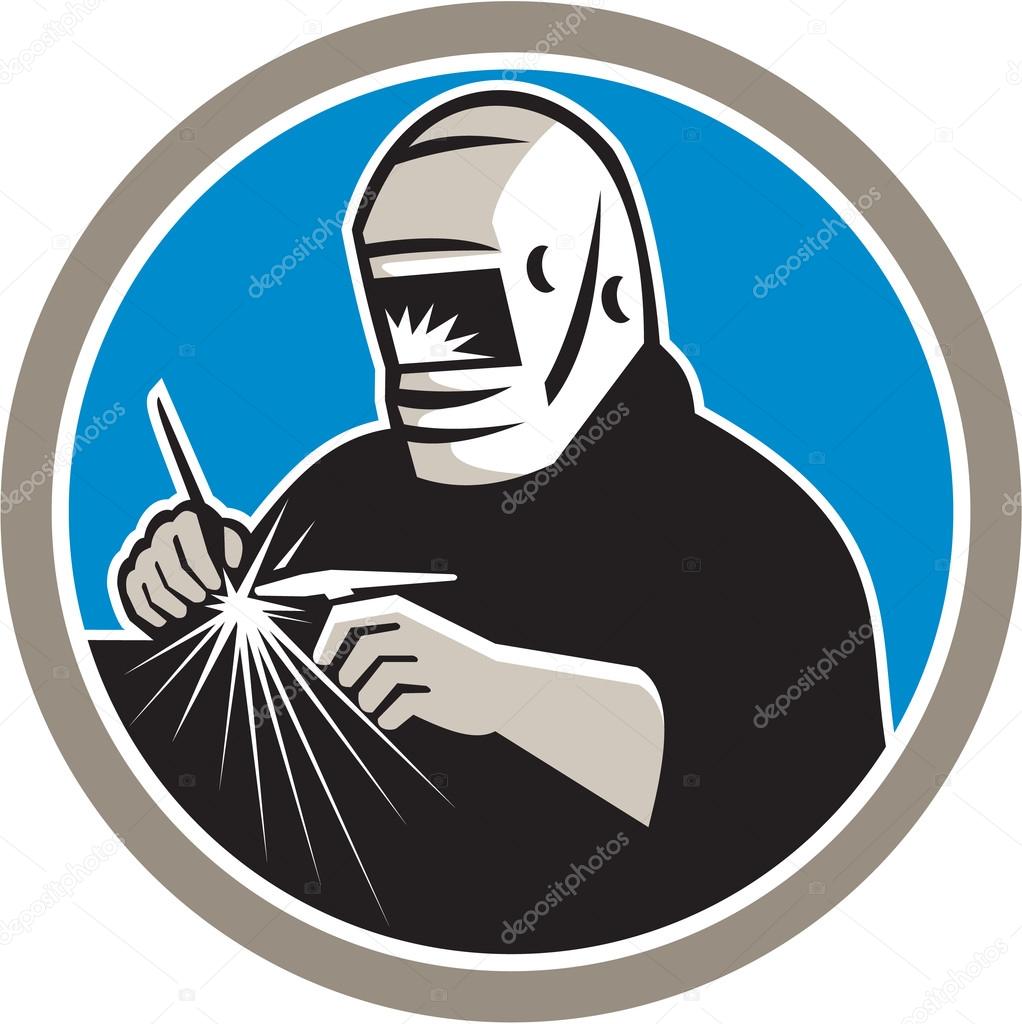 Tig Welder Welding Circle Retro Stock Vector Image by ©patrimonio ...