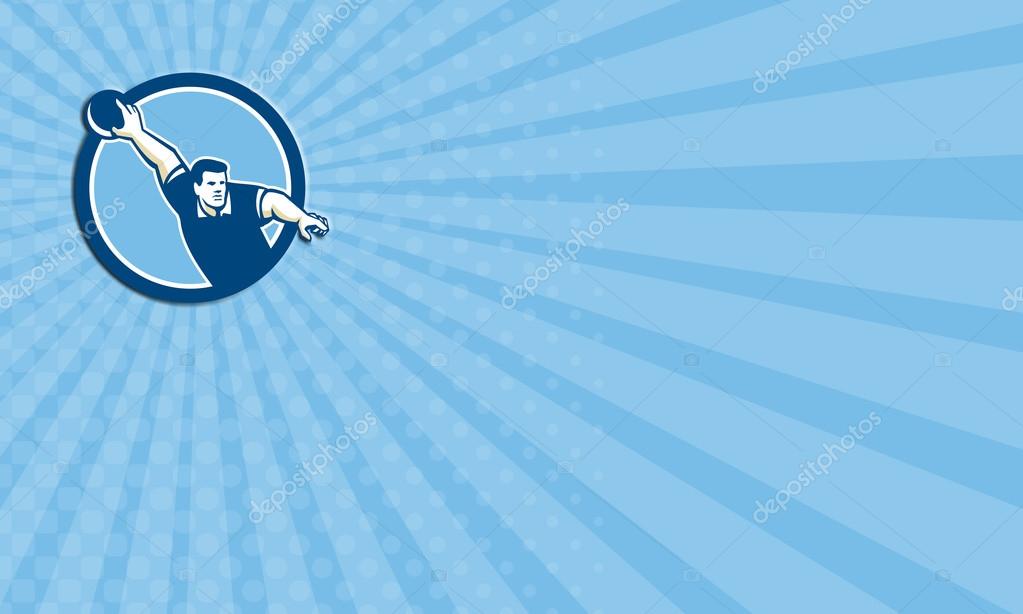 Business card Bowler Throwing Bowling Ball Circle Retro Stock Photo by ...