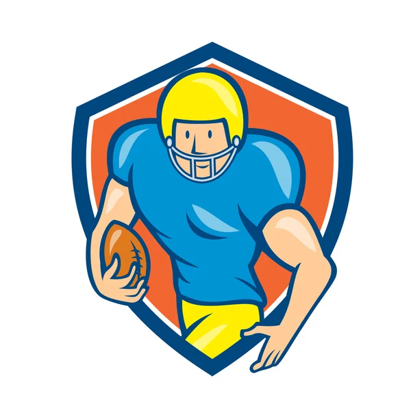 American Football Running Back Fending Cartoon Stock Vector by ...