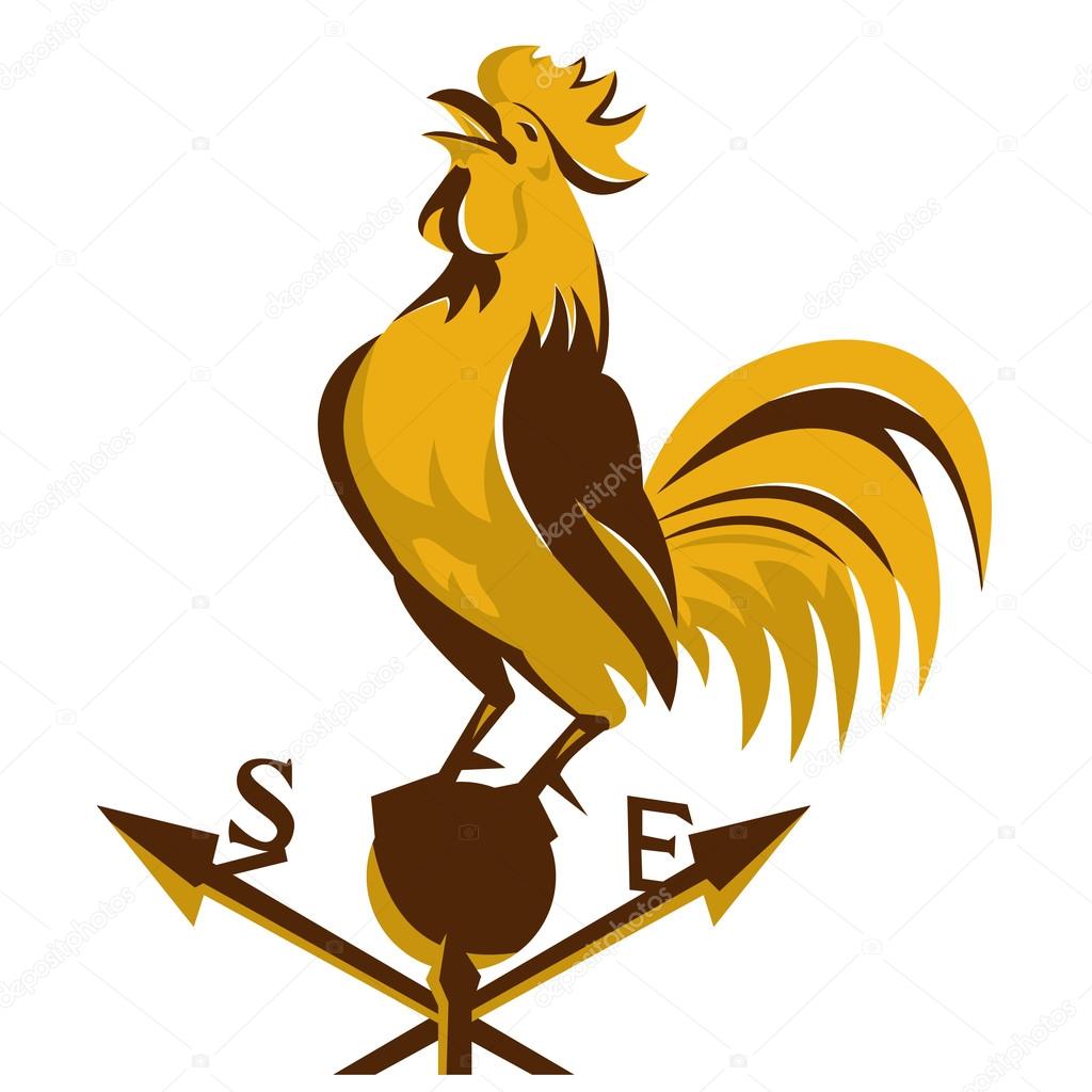 Rooster cockerel crowing Stock Vector Image by ©patrimonio #67889183