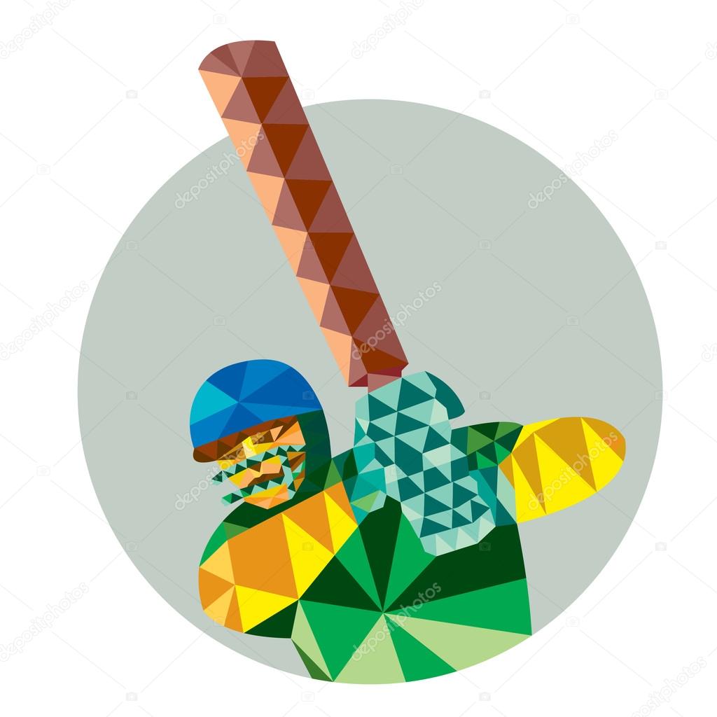 Low polygon cricket player Stock Vector by ©patrimonio 69710685