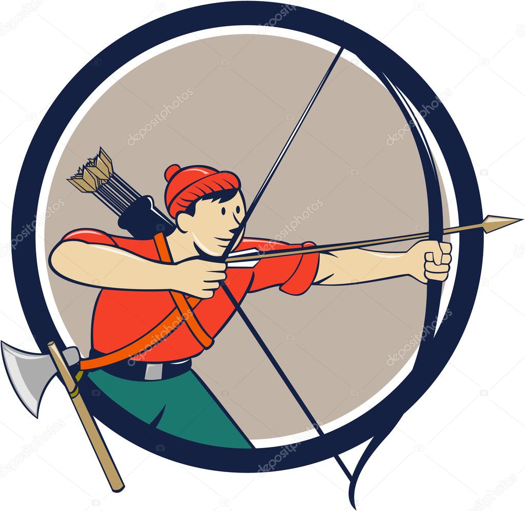 Shooting Bow And Arrow Vector