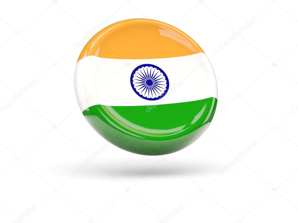 Flag of india. Round icon — Stock Photo © Mishchenko #112279150