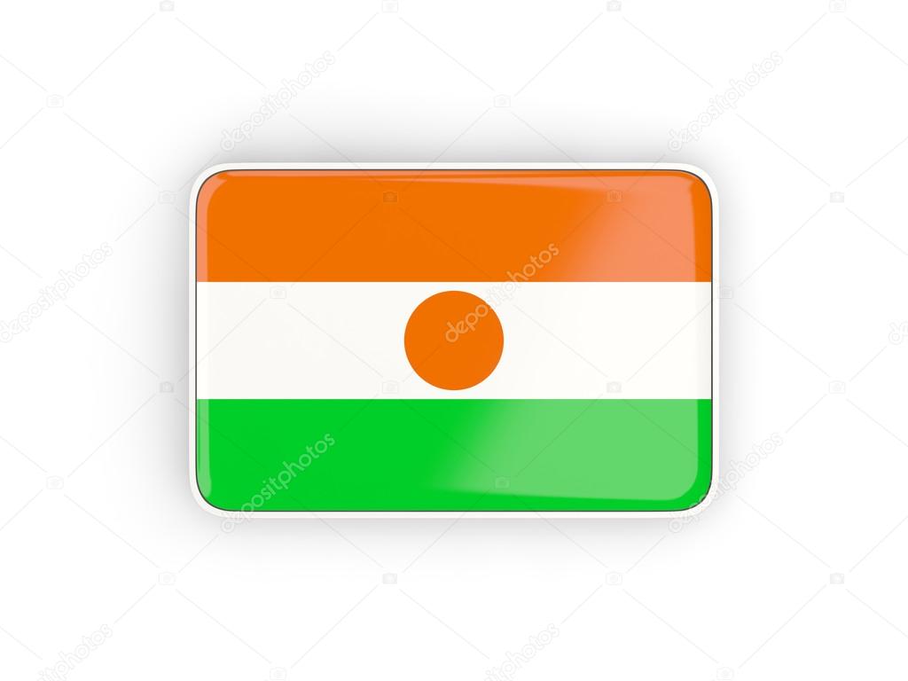 Flag of niger, rectangular icon — Stock Photo © Mishchenko #120479308