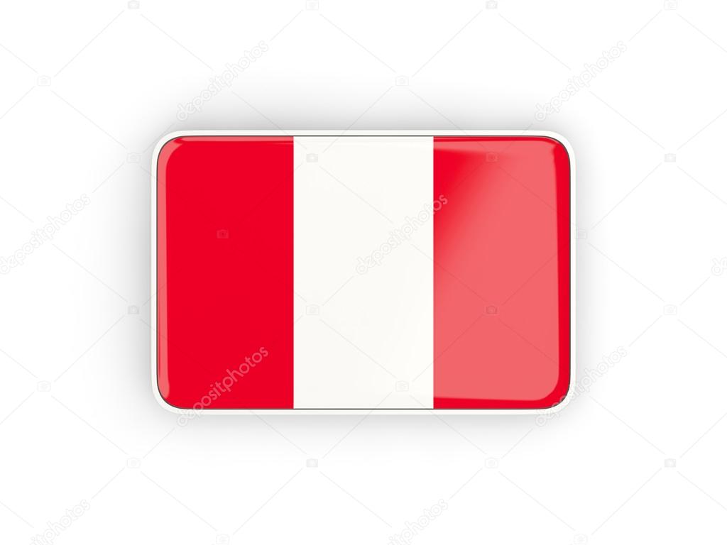 Flag of peru, rectangular icon — Stock Photo © Mishchenko #120480796