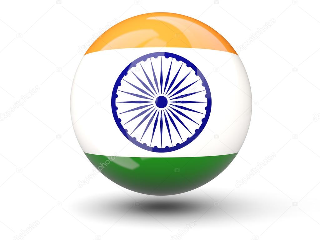 Round icon of flag of india — Stock Photo © Mishchenko #65614231