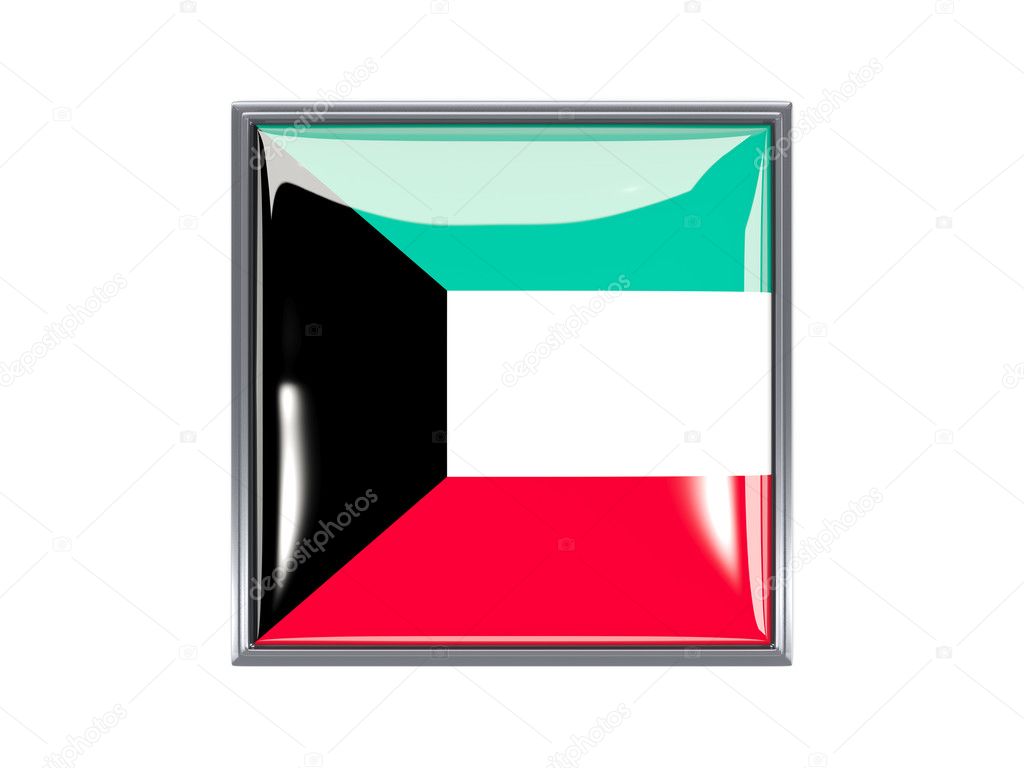 Square icon with flag of kuwait — Stock Photo © Mishchenko #67136245