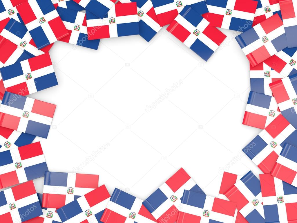 Frame with flag of dominican republic — Stock Photo © Mishchenko #78432170
