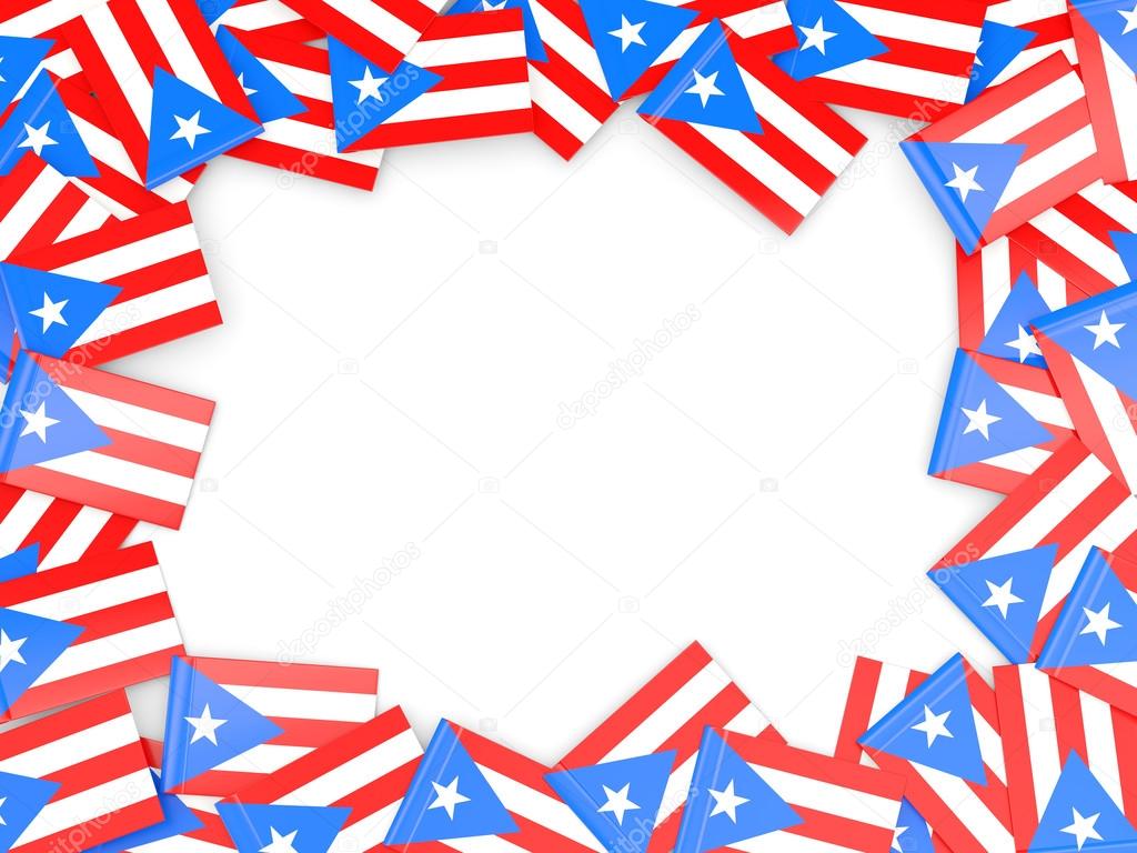 Marco con la bandera de puerto rico — Foto de Stock #78449598