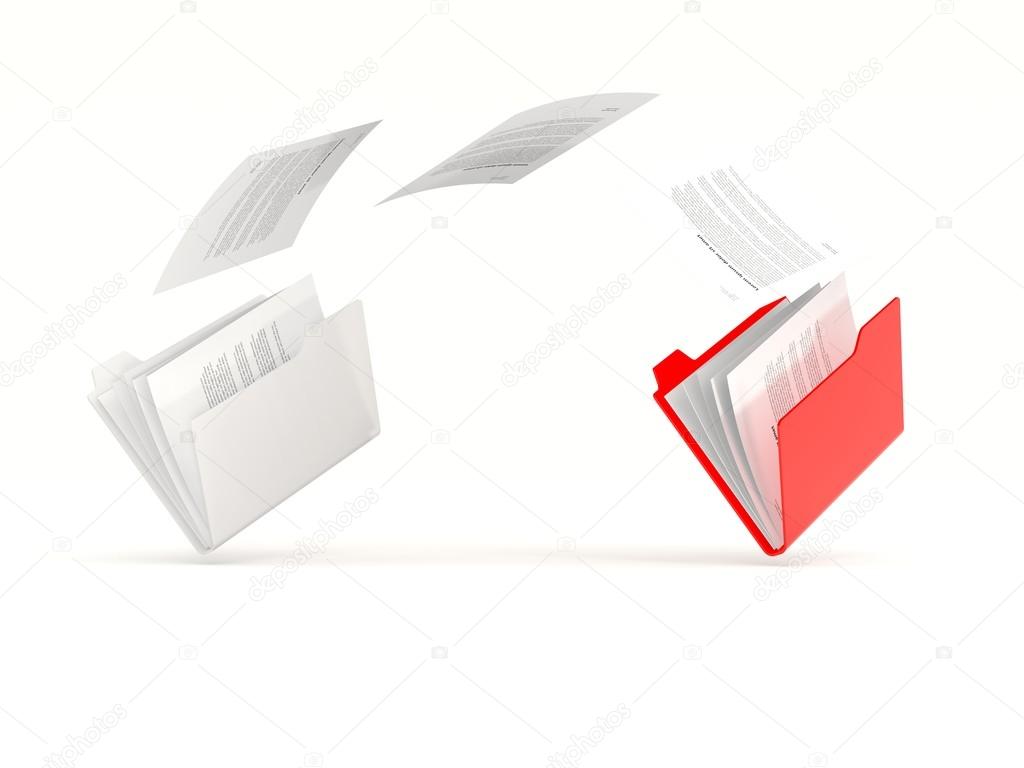 Red folder in a row — Stock Photo © Mishchenko #92530678