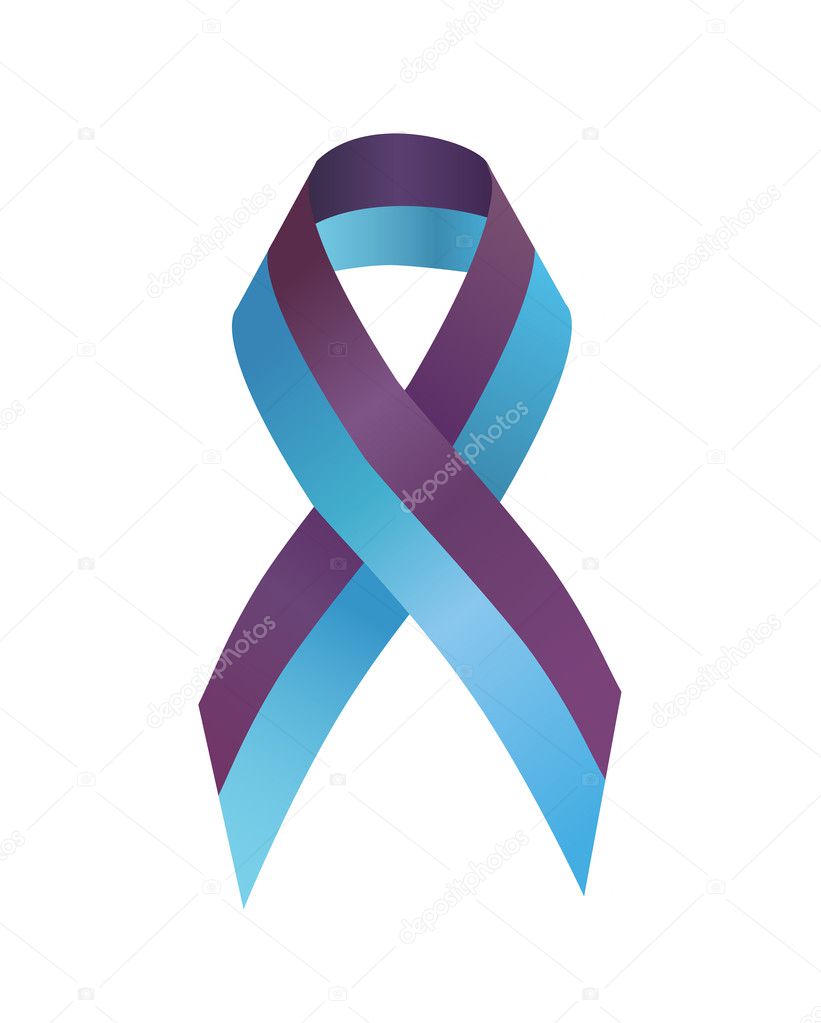 Purple and blue striped ribbon awareness Stock Photo by ©olesia 86740104