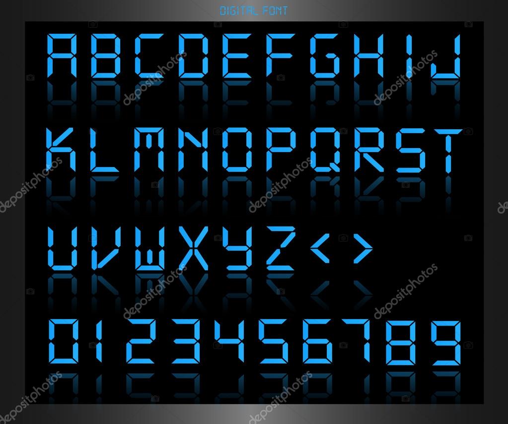 Digital Font Illustration — Stock Vector © nmarques74 #58186671