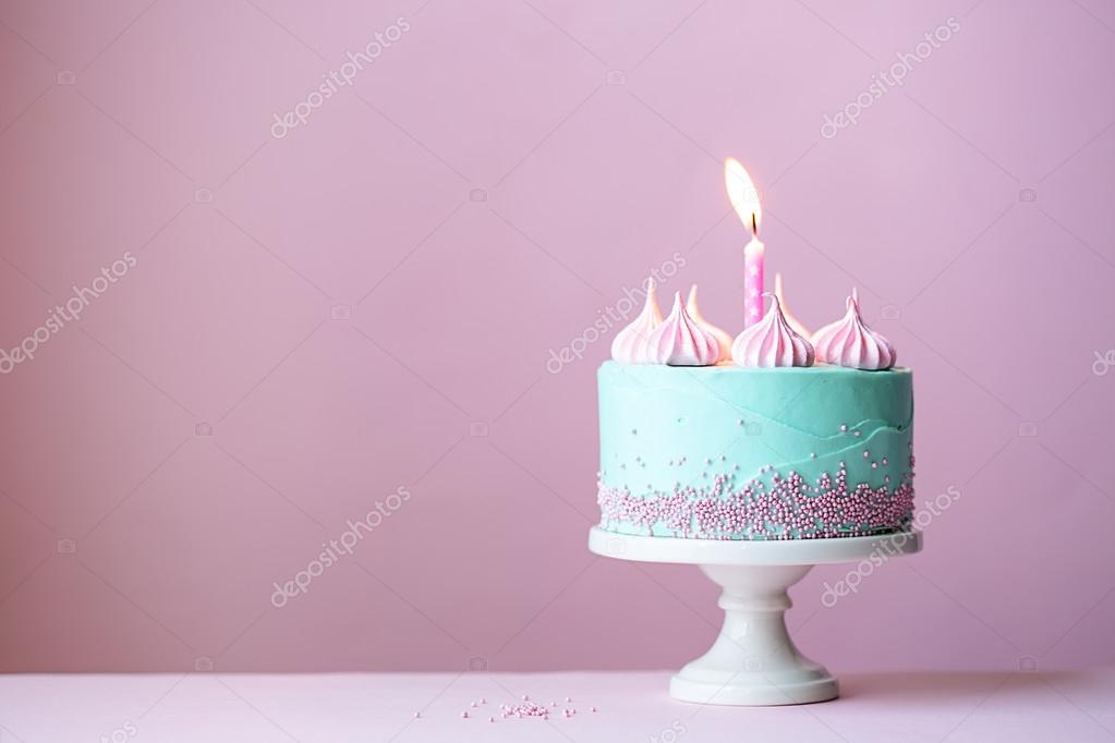 Pastel birthday cake — Stock Photo © RuthBlack #88558600