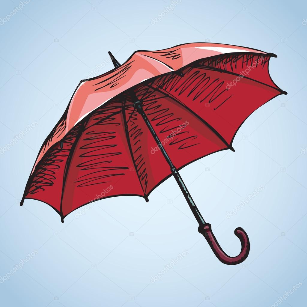 Paraguas. Dibujo vectorial 2023