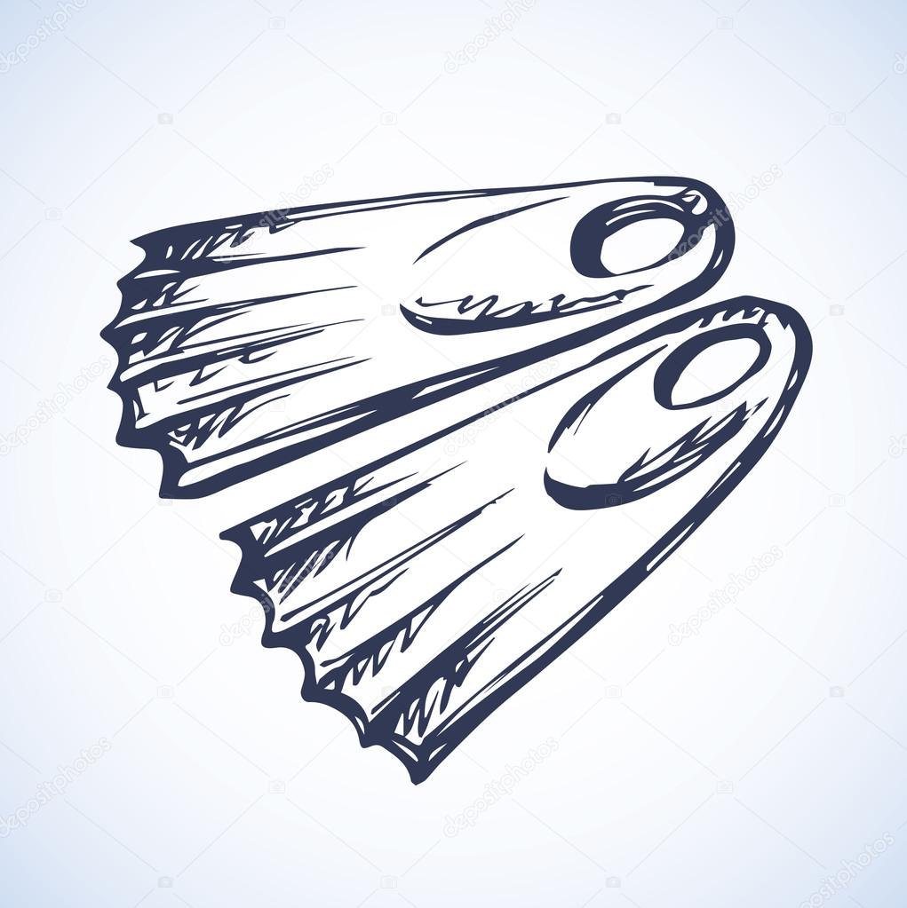 Flippers. Vector drawing Stock Vector by ©Marinka 112975780