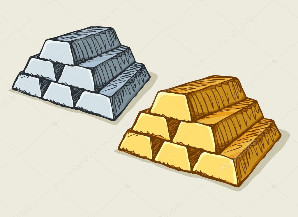 Ingots De Oro Dibujo Vectorial 2022