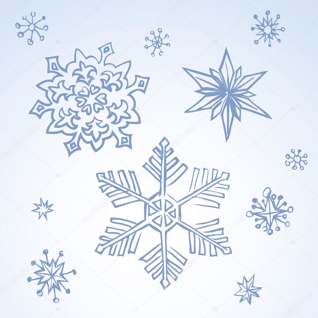 Snowflake Ink Drawing