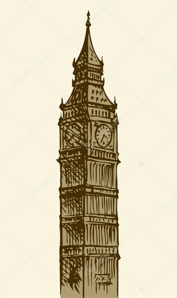 Big Ben. Vector drawing Stock Vector by ©Marinka 119156854