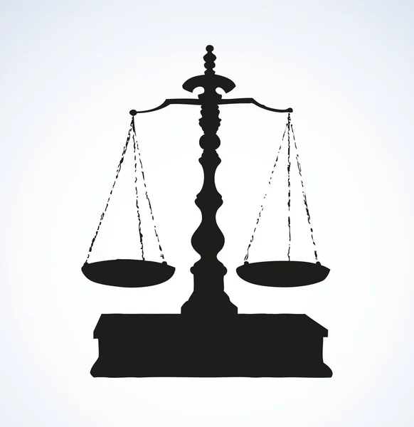 Unbalanced scales of justice sketch — Stock Vector © lhfgraphics #13981752