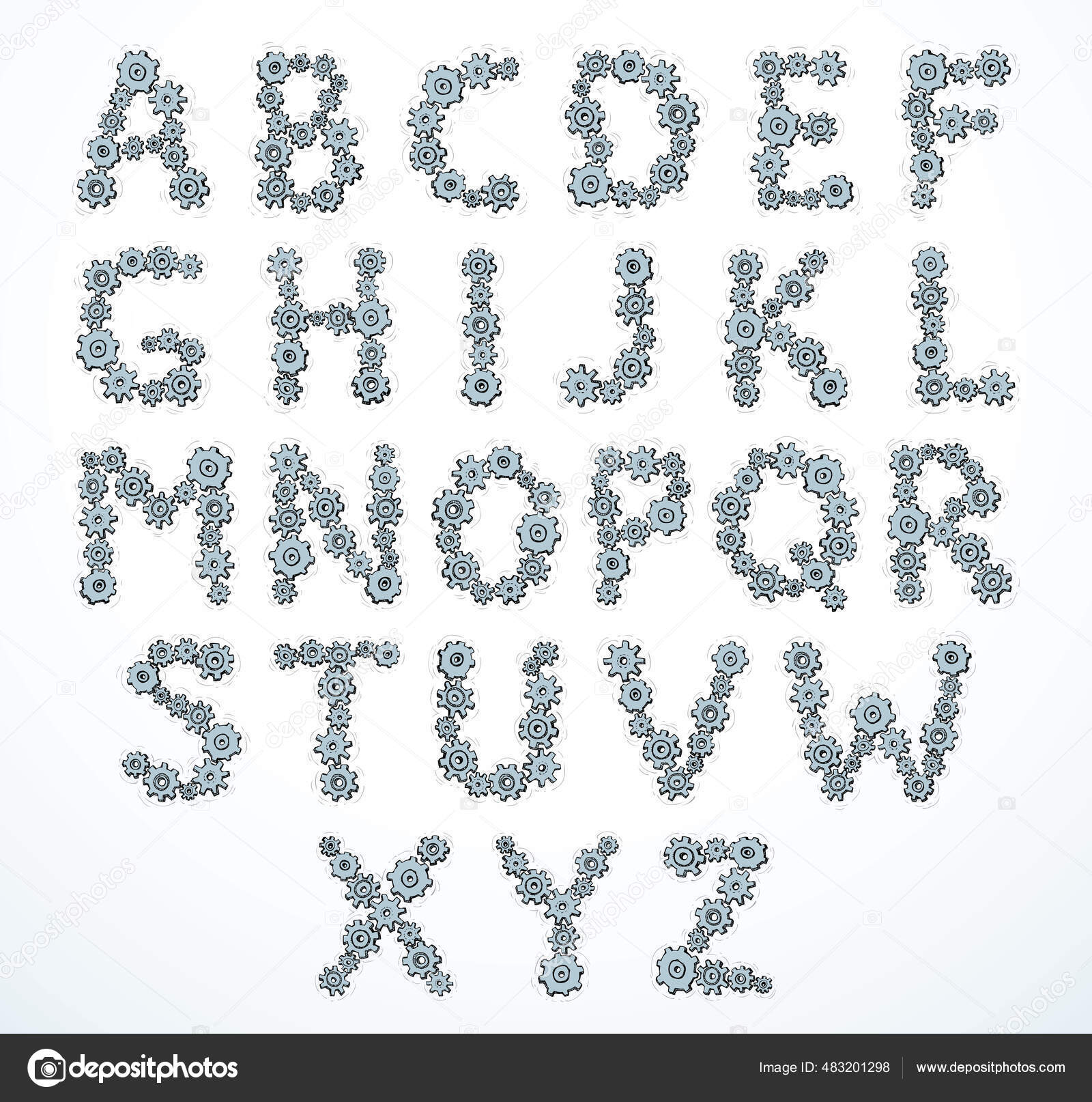 Funny Old Iron Grey Child Play Toy Element Mark Kit Stock Vector by ...