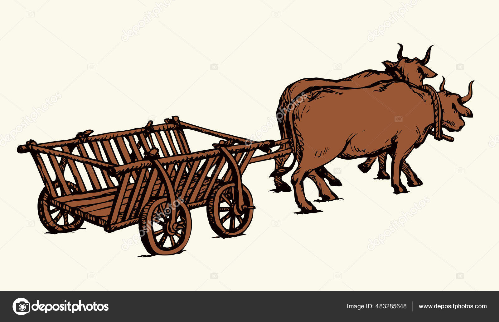 Cow Cart Clipart