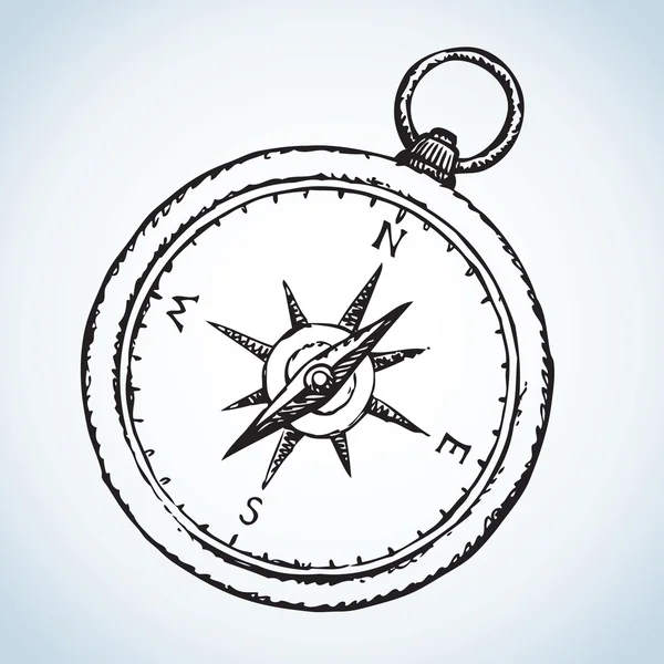 Bússola. Desenho vetorial — Vetores de Stock #71956473