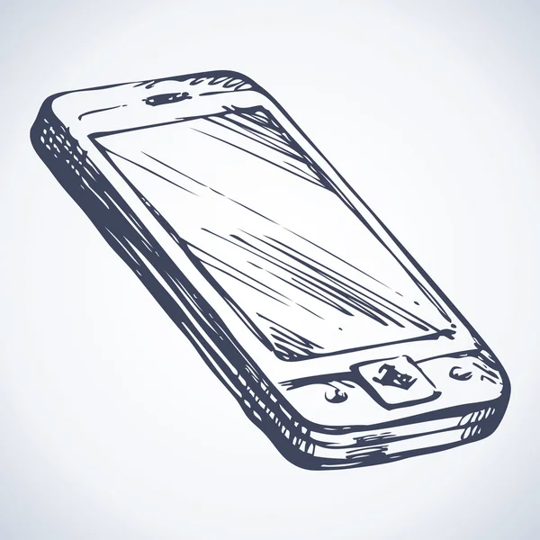 Telefon komórkowy. Rysunek wektor — Grafika wektorowa © Marinka #91071468
