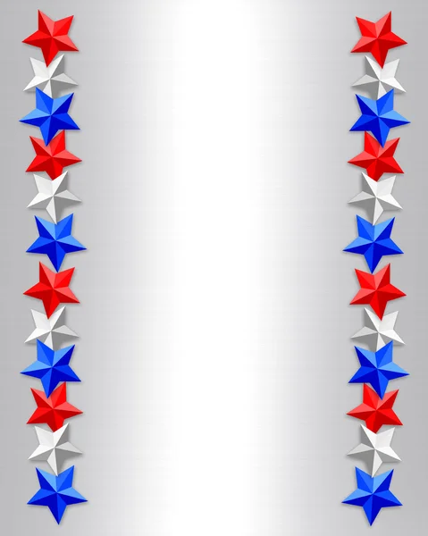 Red White And Blue Star Page Border