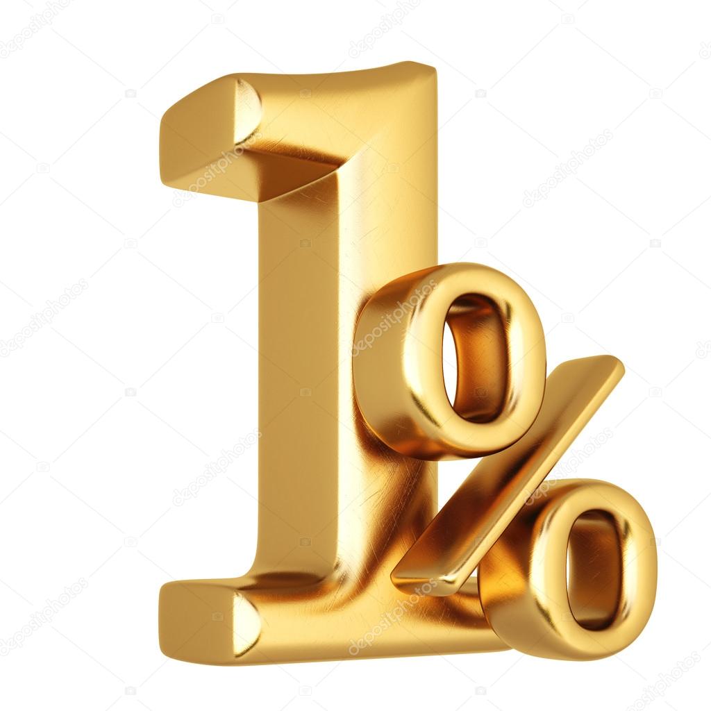 1 percent discount from gold ⬇ Stock Photo, Image by © dimdimich #100556346