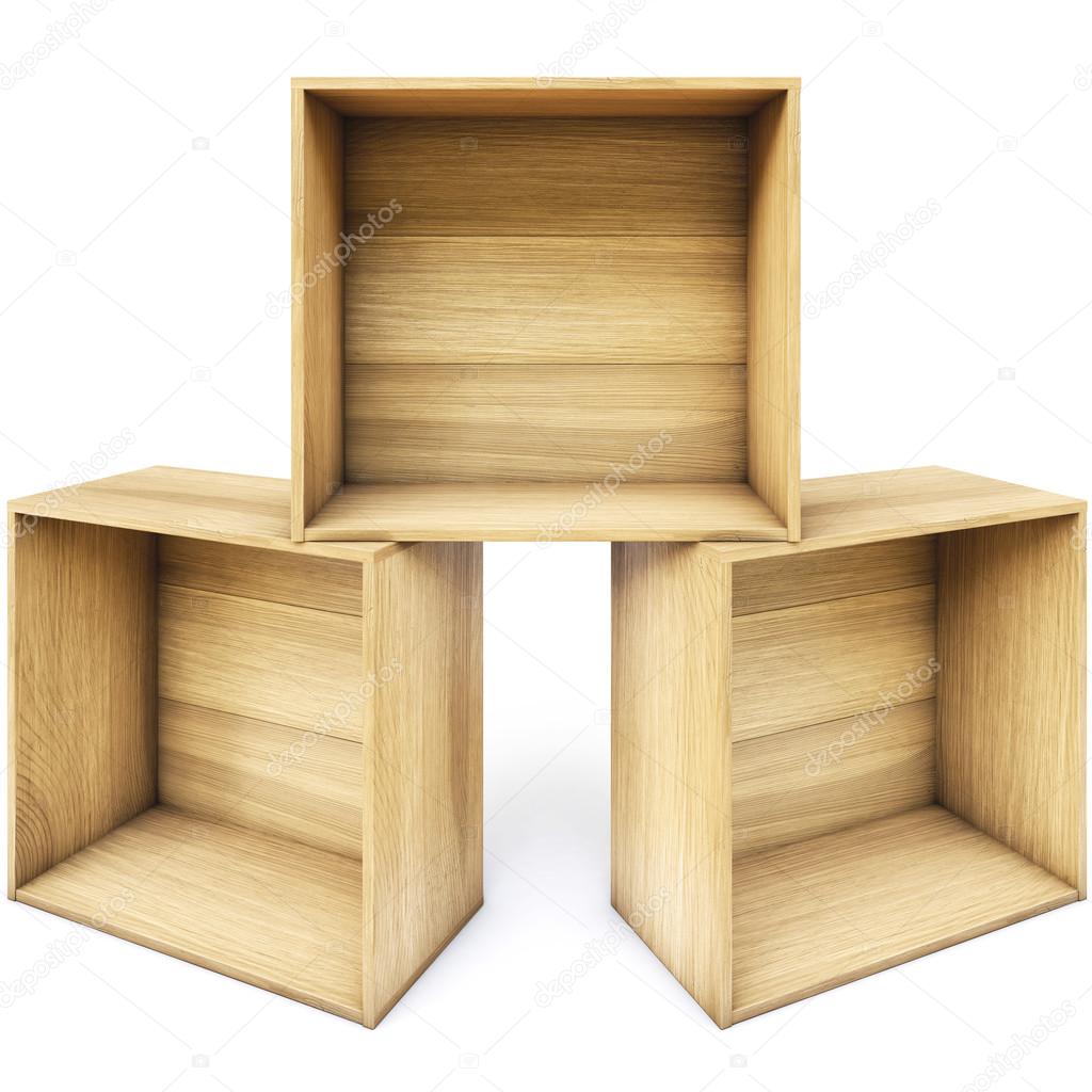 Empty wooden boxes Stock Photo by ©dimdimich 104961524