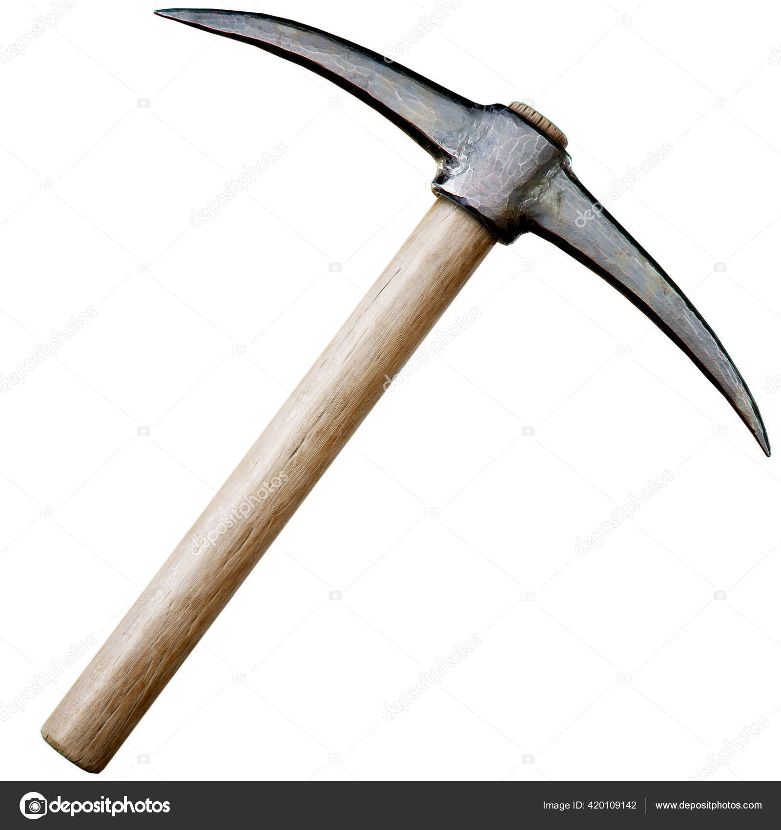 Pickaxe Vintage Isolado Fundo Branco Ilustração — Foto © dimdimich ...