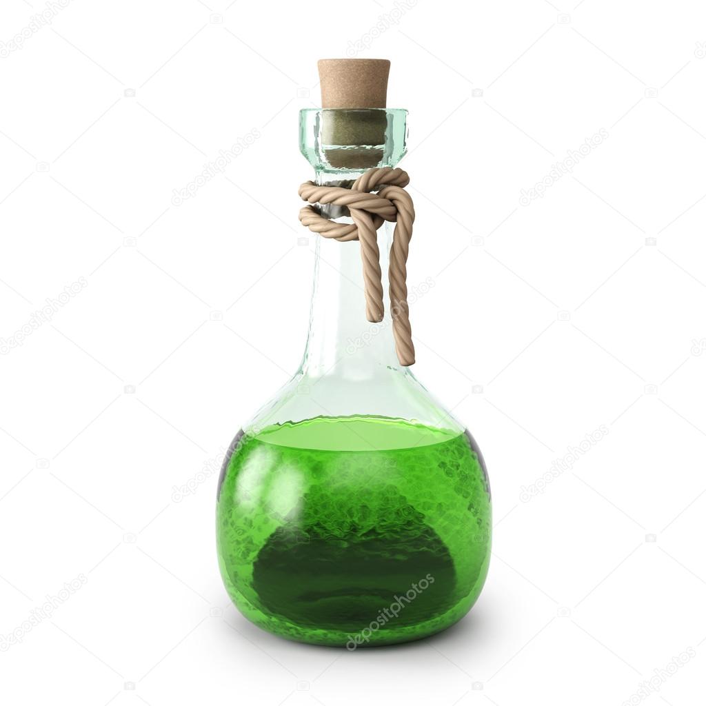 Green potion in the bottle Stock Photo by ©dimdimich 75194609