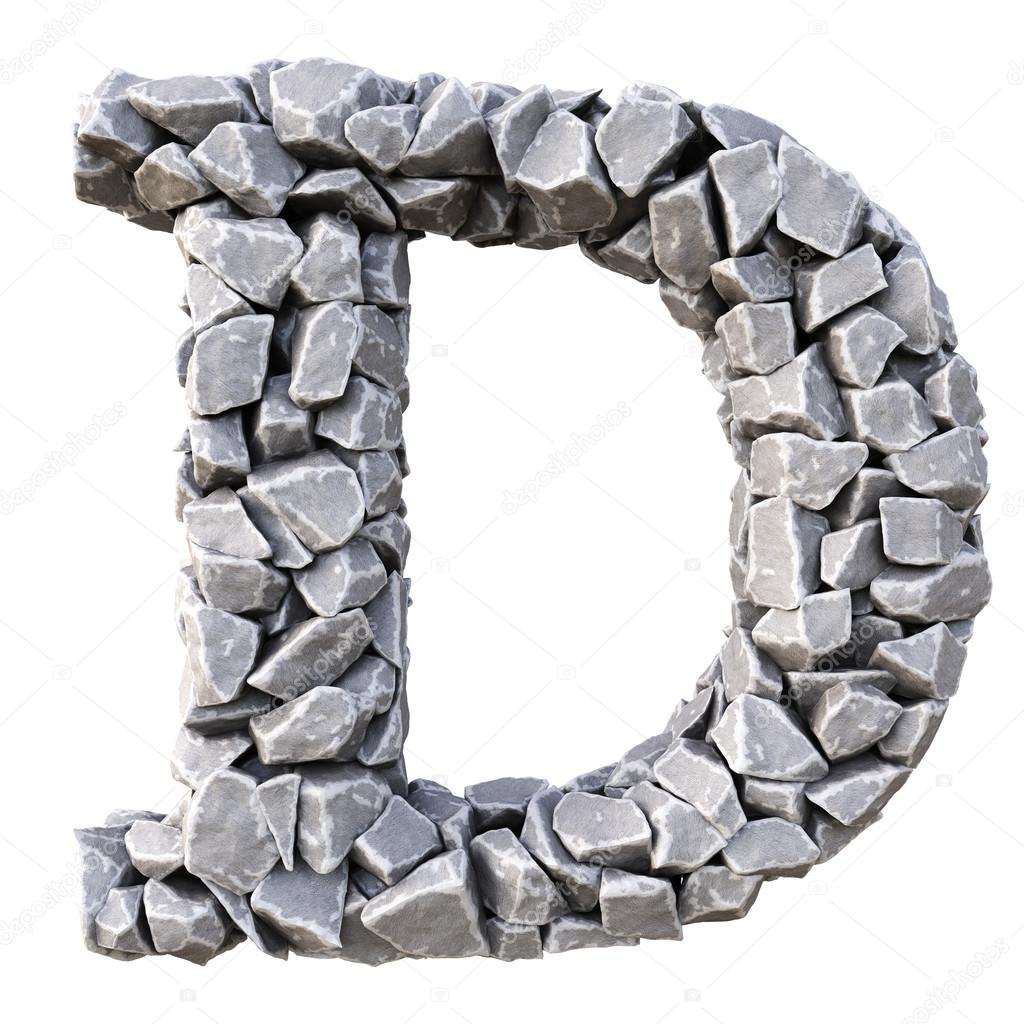 Alphabet letter D from stones — Stock Photo © dimdimich #83582706