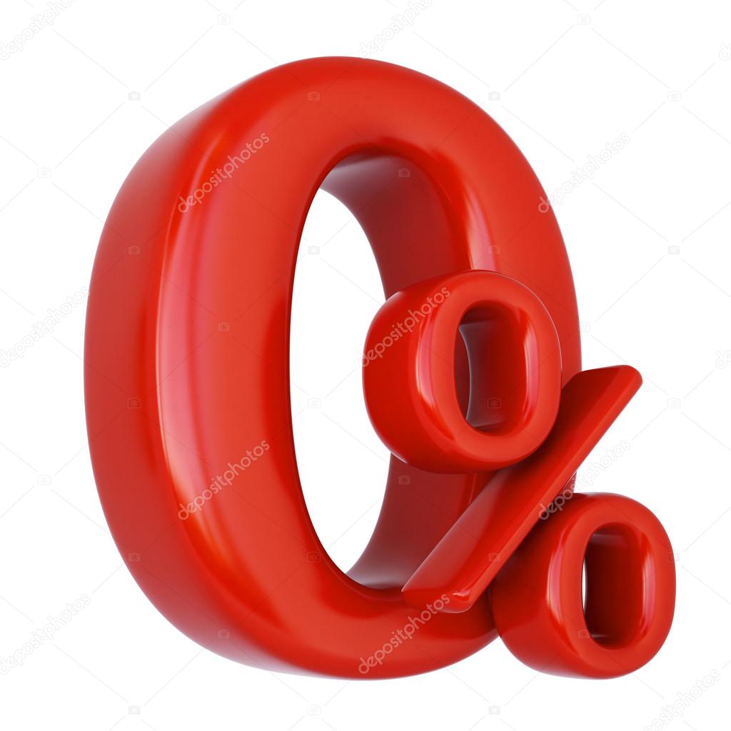 Symbol of zero percent Stock Photo by ©dimdimich 90476518