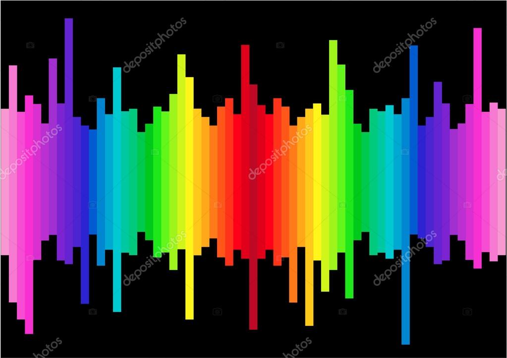 Graphic equalizer background reflections Stock Vector by ©pablonis 53888687