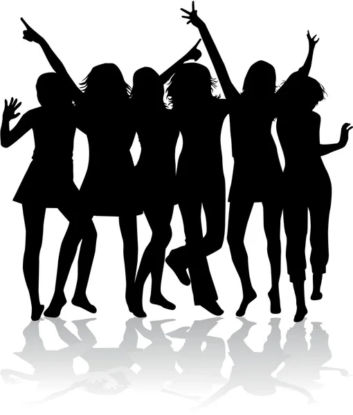 Dancing Girls Silhouettes — Stock Vector © Pablonis 41329609