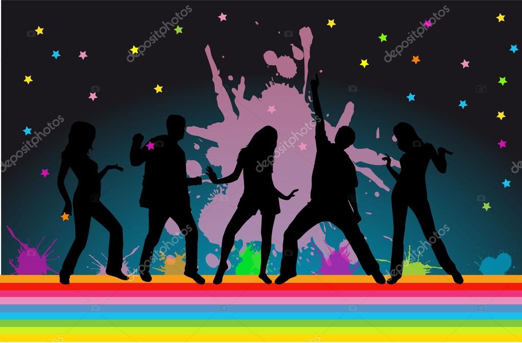 Dancing Silhouettes Stock Vector Image By ©pablonis 61590551